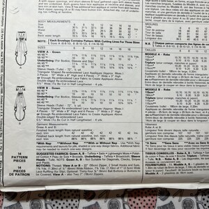 Mccall's Sewing Pattern 2343 Priscilla Misses' Bridal Gown Size 8-12 FF ...