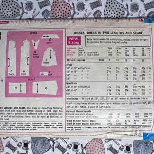 Simplicity Sewing Pattern 8333 Misses' Dress in Two Lengths & Scarf ...