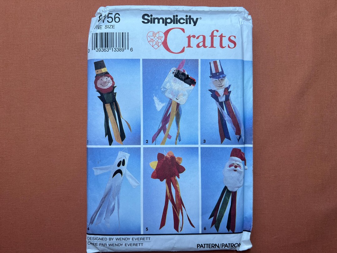 Simplicity Crafts Sewing Pattern 8156 Holiday Windsocks FF UNCUT - Etsy