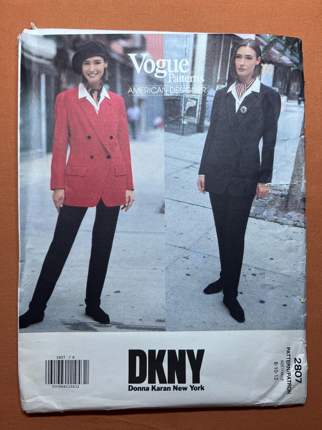 Vogue Sewing Pattern 2807 DKNY Misses Jacket & Pants Size 8 10 12 UNCUT ...