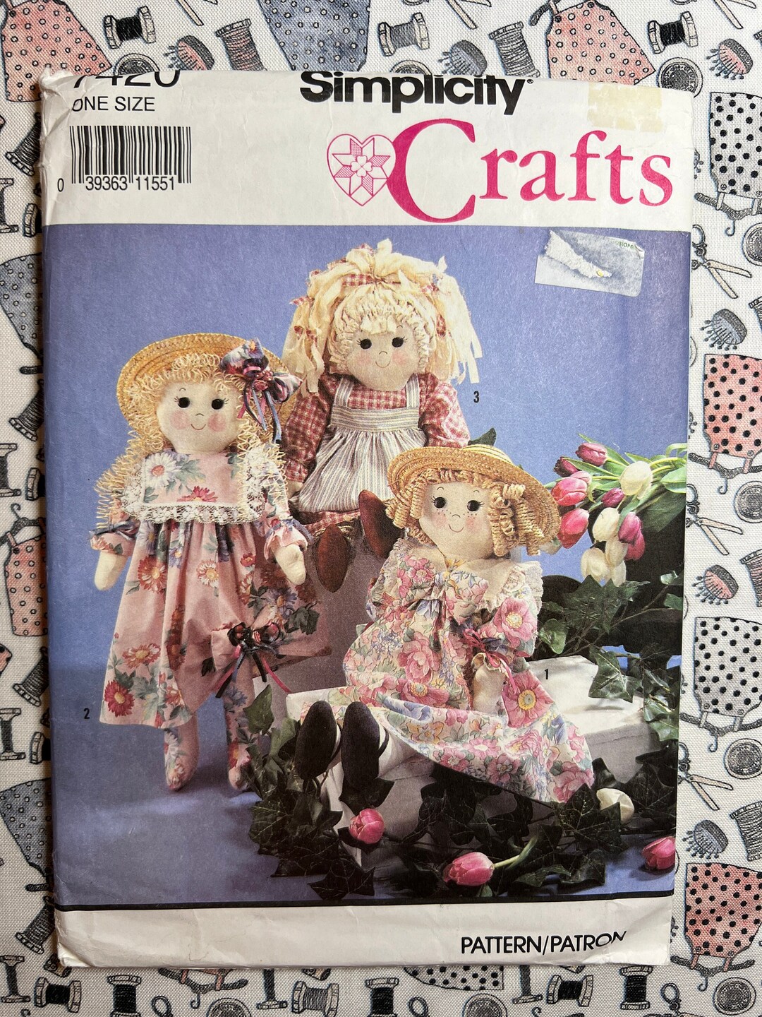 Simplicity Crafts Sewing Pattern 7420 Rag Doll & Clothes FF UNCUT - Etsy