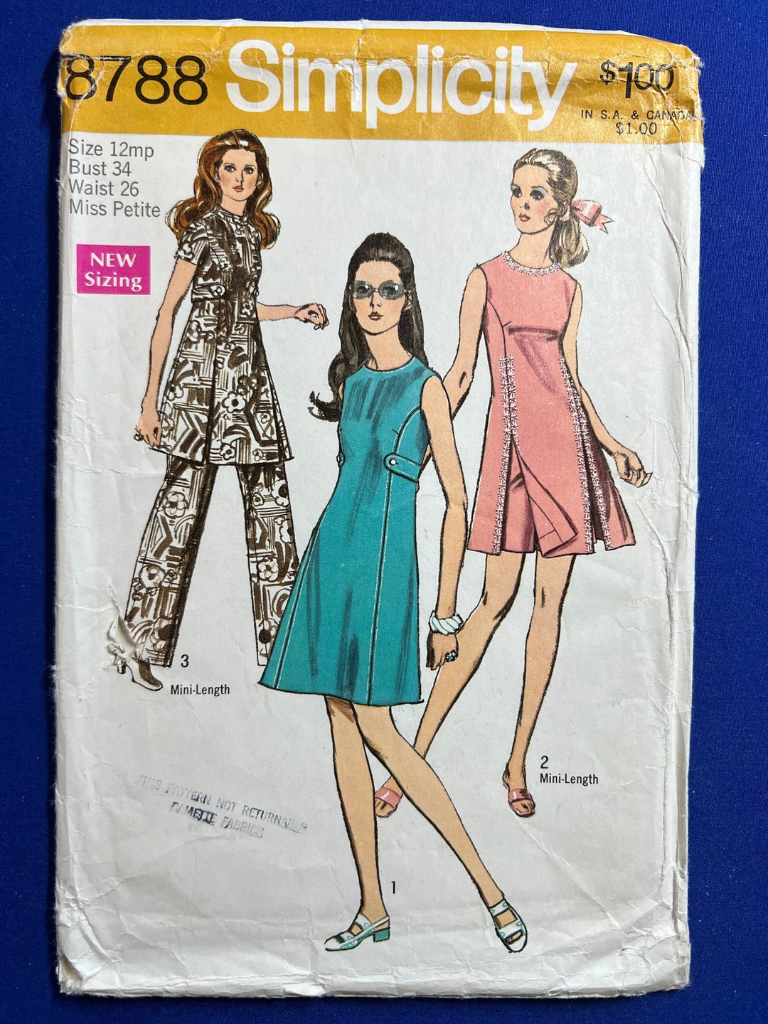 Simplicity Sewing Pattern 8788 Miss Petites' Dress & Pants in Two ...