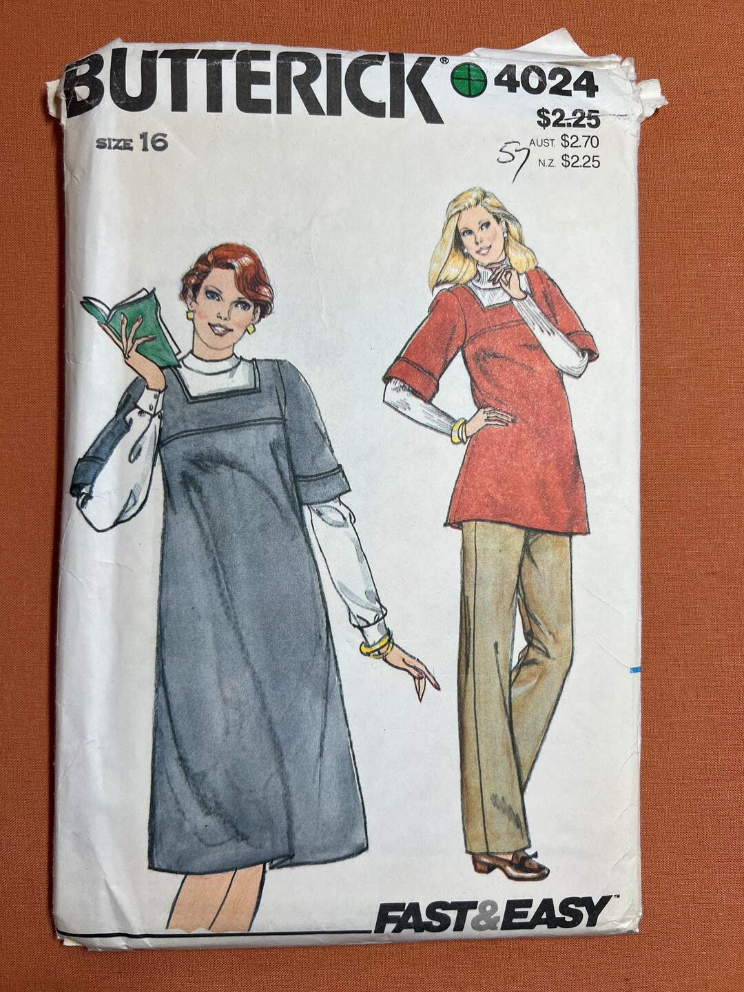 Butterick Sewing Pattern 4024 Maternity Jumper Top & Pants Size 16 Bust ...