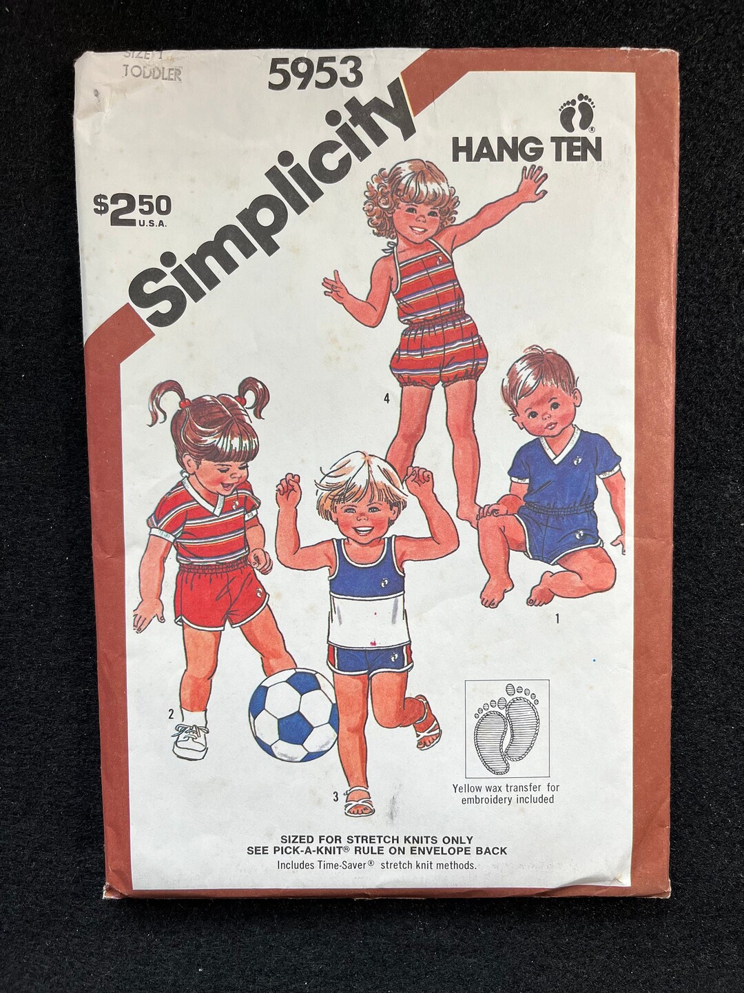 Simplicity Sewing Pattern 5953 Hang Ten Toddlers' Pull-on Romper Shorts ...
