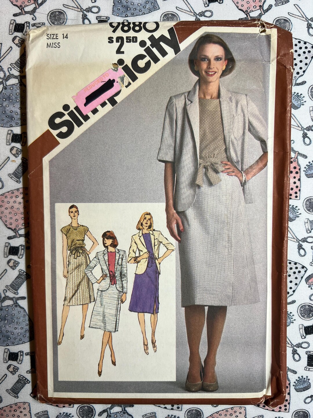 Simplicity 9880 Sewing Pattern: Misses' Skirt, Top & Jacket, Size 14 ...