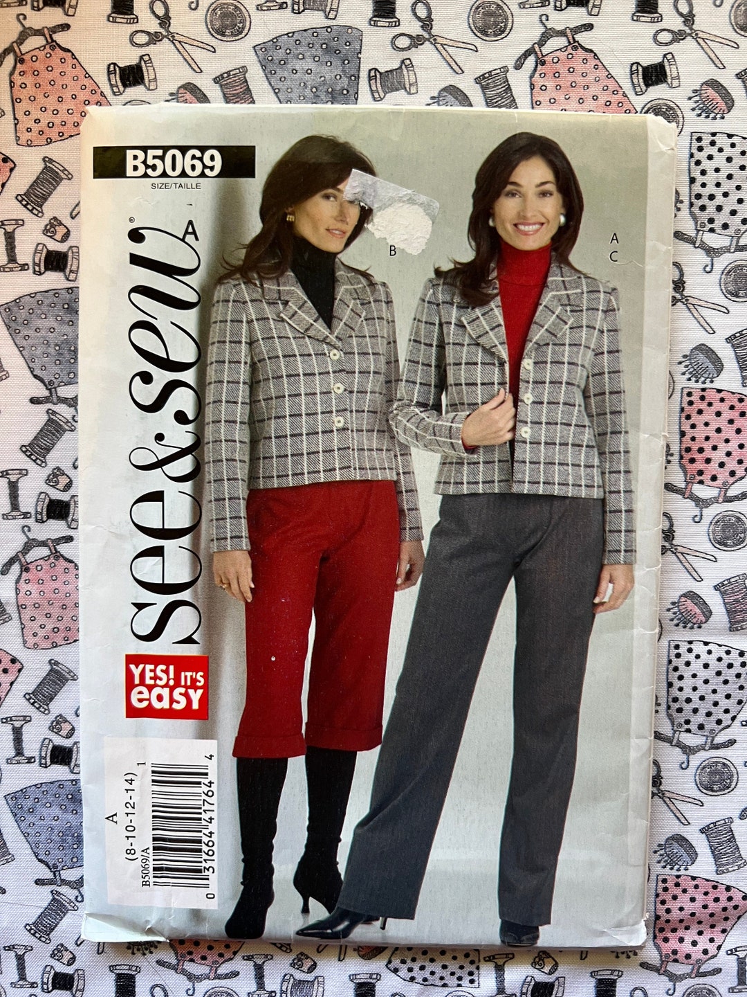 See & Sew Sewing Pattern B5069 Misses' Jacket and Pants Size 8-14 FF ...