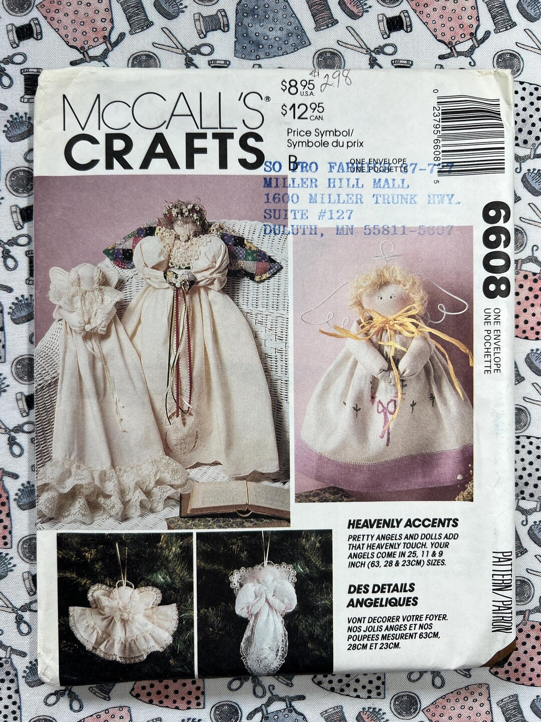 Mccall's Crafts Sewing Pattern 6608 Heavenly Accents FF UNCUT - Etsy