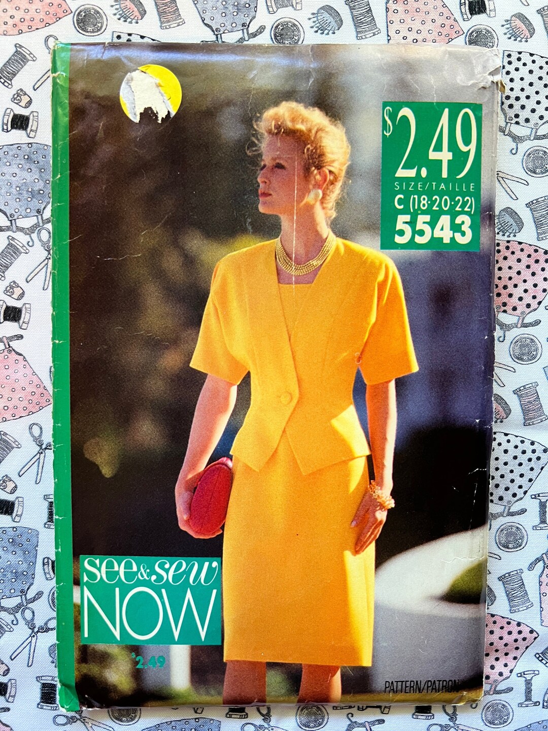 See & Sew Sewing Pattern 5543 Misses' Jacket and Dress Size 18-22 FF ...