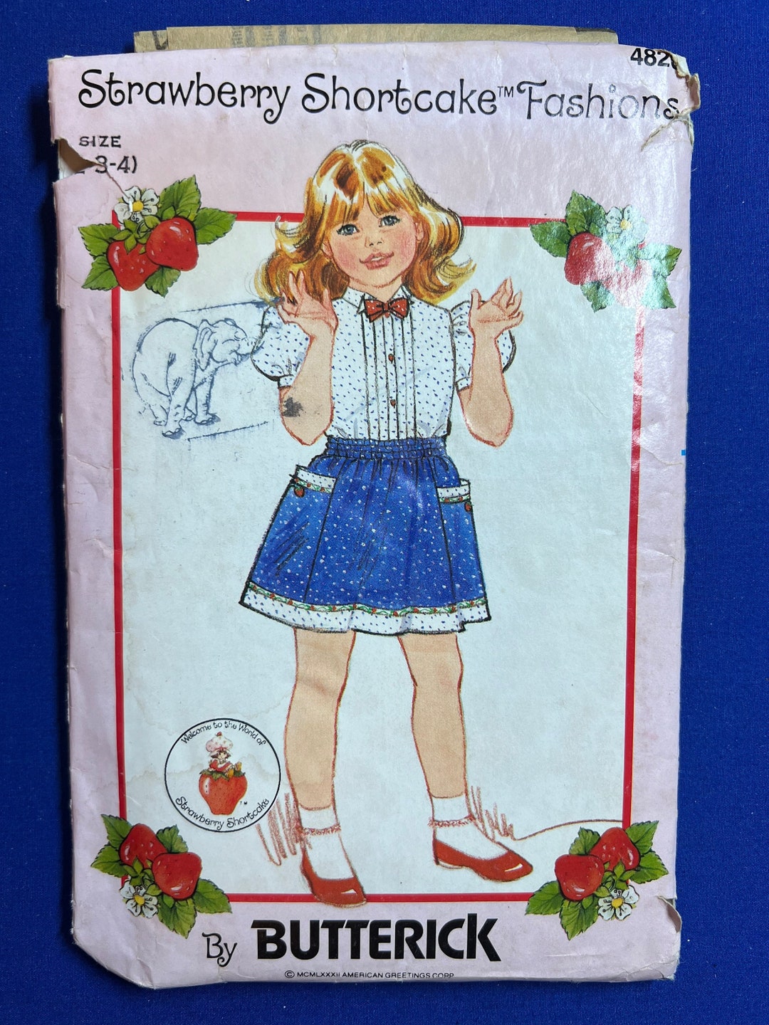 Butterick Sewing Pattern 4826 Strawberry Shortcake Fashions Children's ...