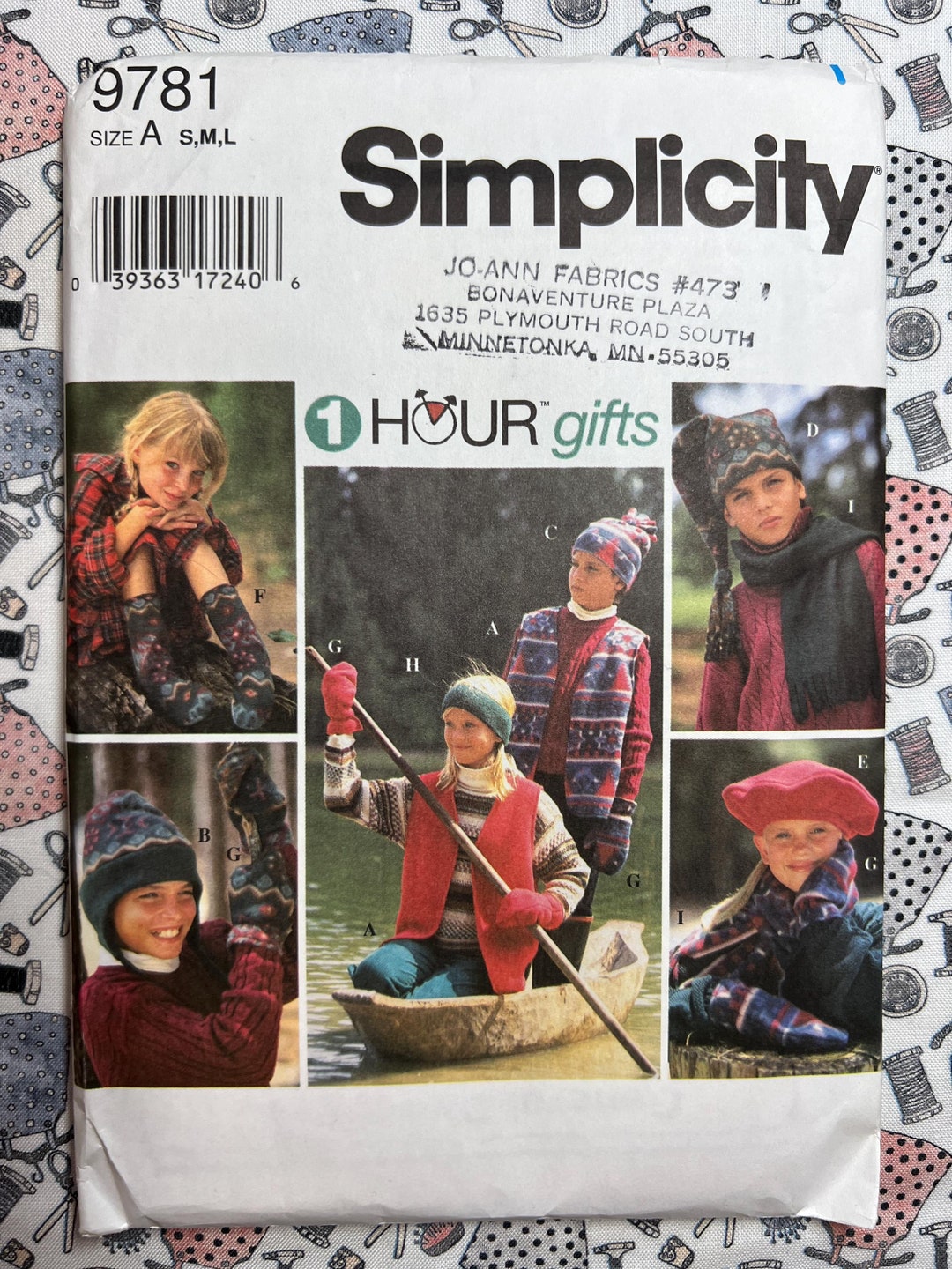 Simplicity Sewing Pattern 9781 Boy's Girls' & Child's Accessories Size ...