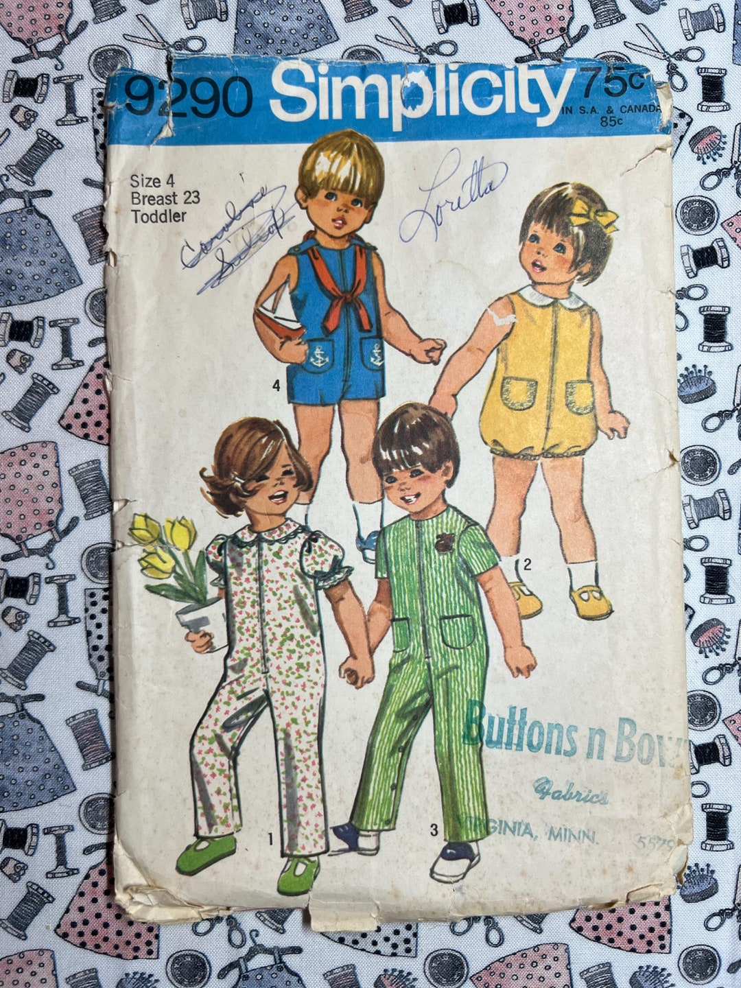 Simplicity Sewing Pattern 9290 Toddlers' Jumpsuit in Two Lengths ...