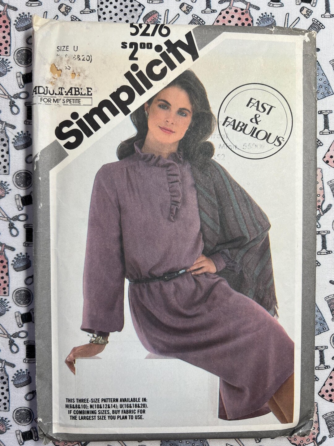 Simplicity Sewing Pattern 5276 Misses' Pullover Dress & Shawl Size 16 ...