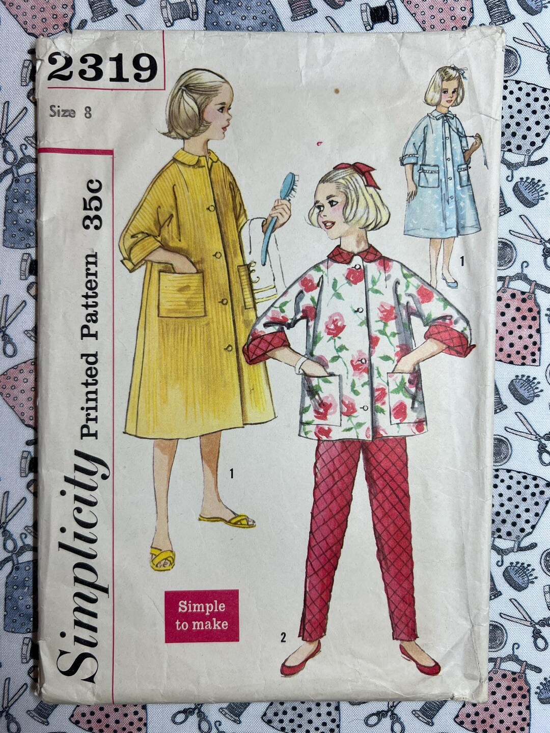 Simplicity Sewing Pattern 2319 Girls' Two Piece Lounging Pajama and ...