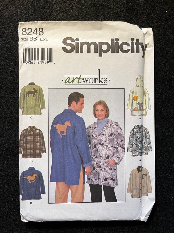 Simplicity Artworks Sewing Pattern 8248 Misses Mens Teens - Etsy