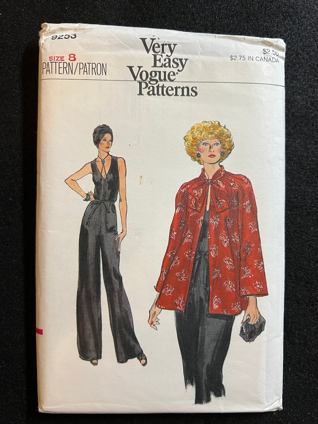 Vogue Sewing Pattern 9253 Misses Jacket and Jumpsuit Size 8 FF UNCUT - Etsy