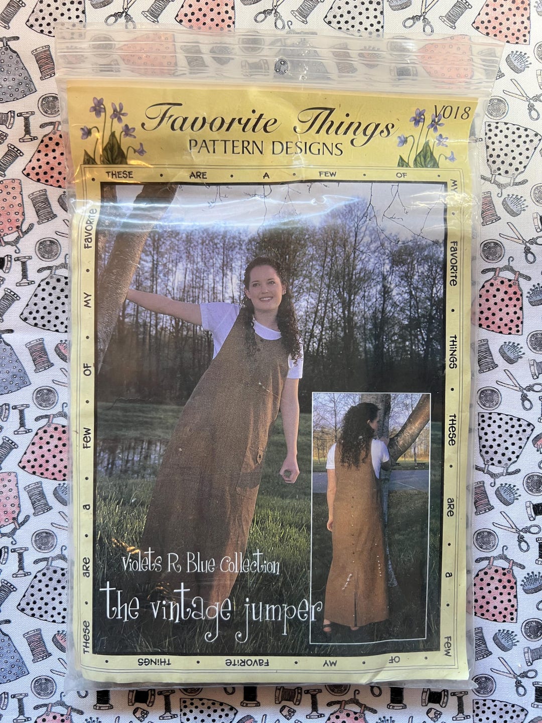 Favorite Things Pattern Designs Sewing Pattern V018 the Vintage Jumper ...