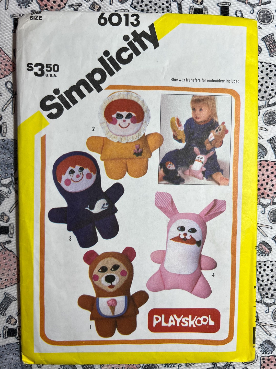 Simplicity Sewing Pattern 6013 Set of Finger Puppets FF UNCUT - Etsy
