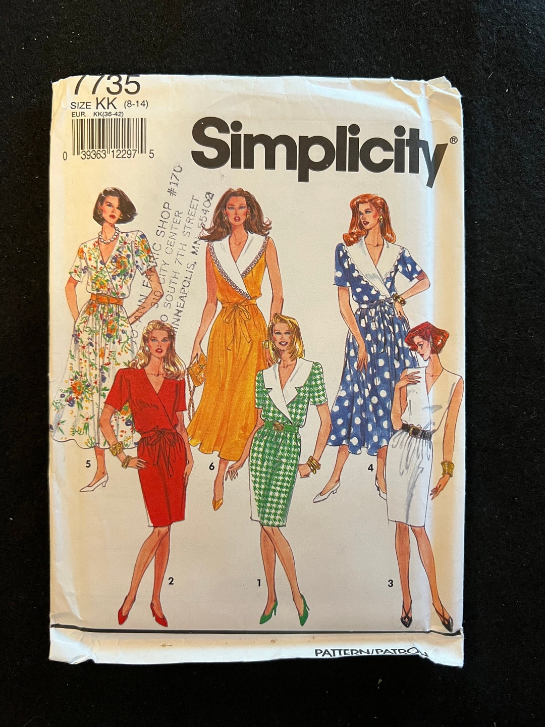 Simplicity Sewing Pattern 7735 Misses Dress & Tie Belt Size 8-14 FF ...