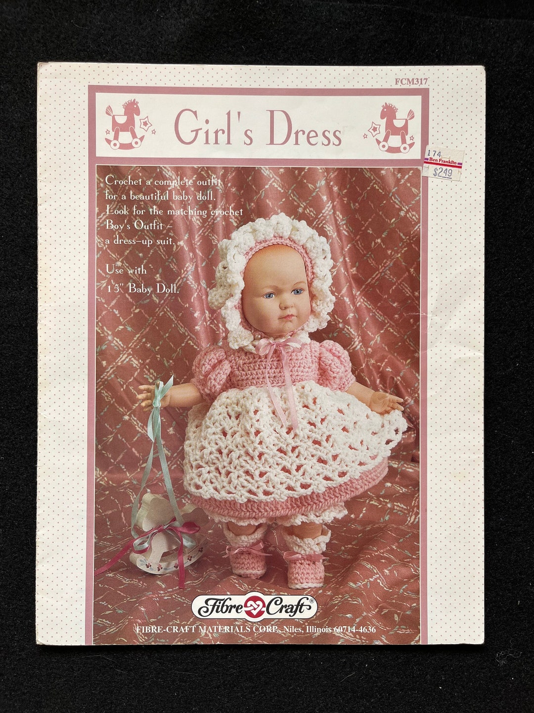 Crochet Girl's Dress Doll Pattern Book Fibre Craft FCM317 - Etsy