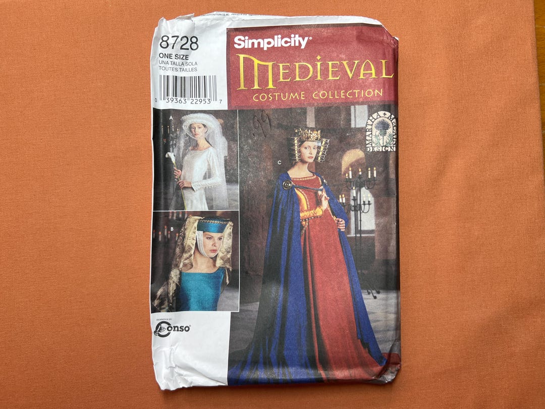 Simplicity Sewing Pattern 8728 Medieval Costume Collection Misses' Cape ...
