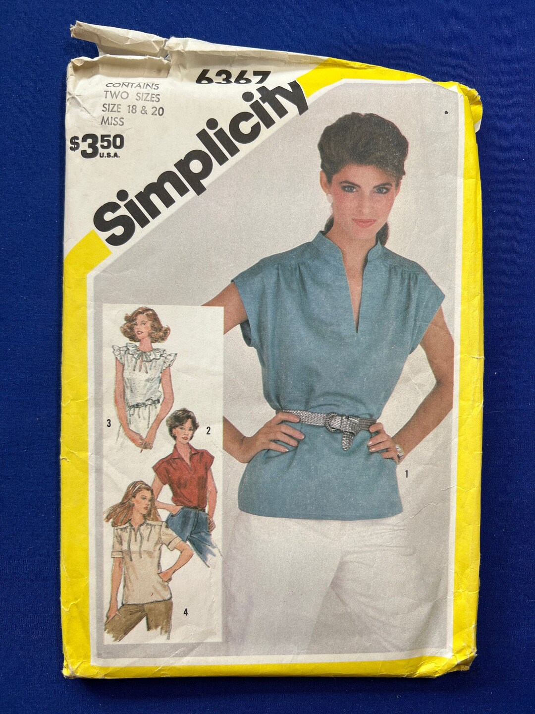 Simplicity Sewing Pattern 6367 Misses' Pullover Tops Size 18-20 FF ...