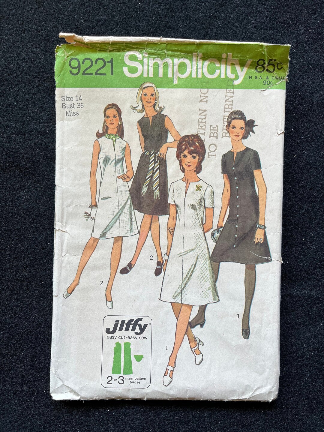 Simplicity Sewing Pattern 9221 Misses One Piece Dress & Hat - Etsy