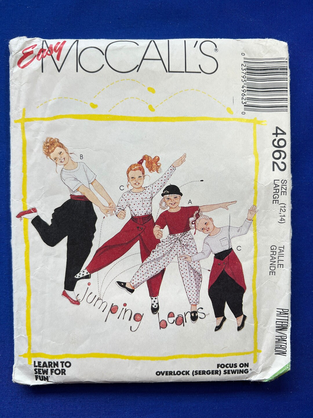 Mccall's Sewing Pattern 4962 Girls' Top & Pants Size 12-14 FF UNCUT - Etsy