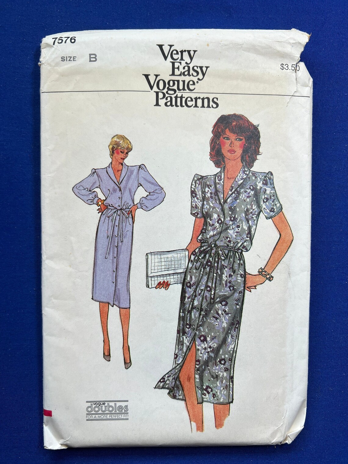 Vogue Sewing Pattern 7576 Misses' Dress & Belt Size B (8-10) FF UNCUT ...