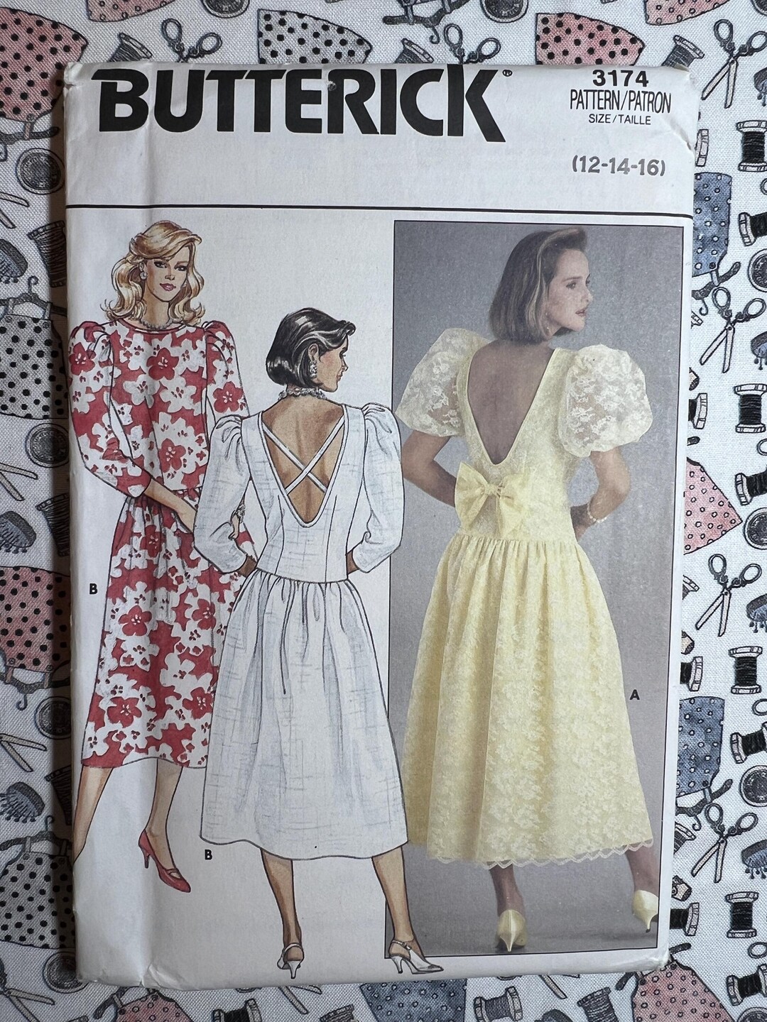 Butterick Sewing Pattern 3174 Misses' Dress Size 12-16 FF UNCUT - Etsy