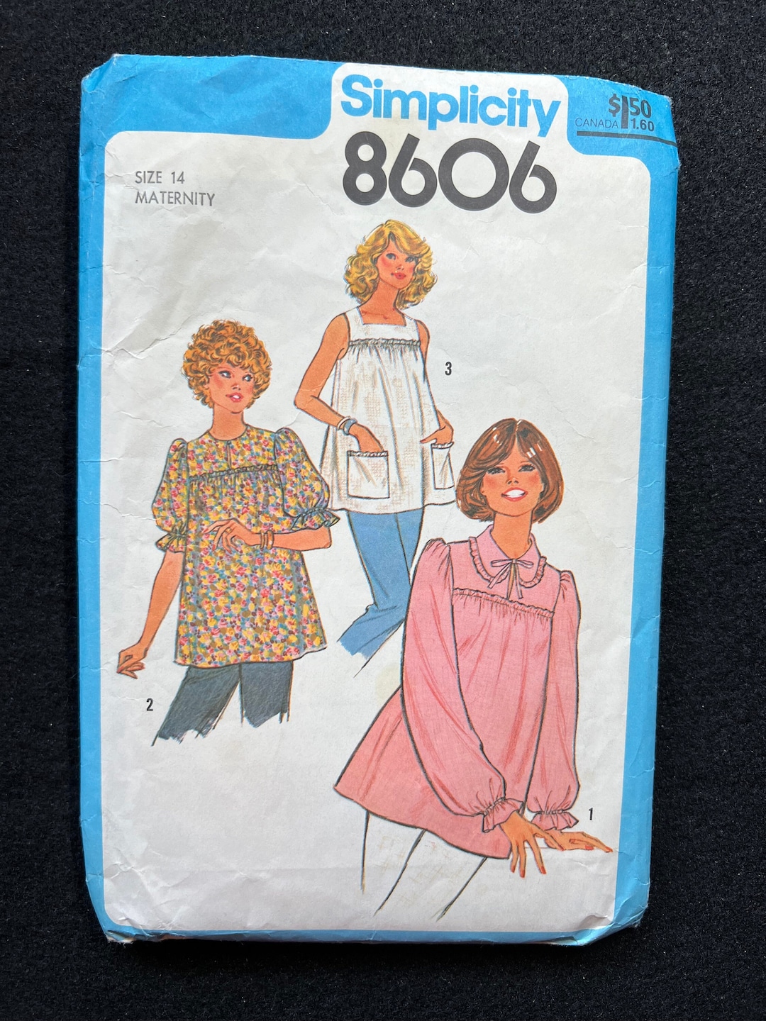 Simplicity Sewing Pattern 8606 Maternity Pullover Blouse Size 14 Cut ...