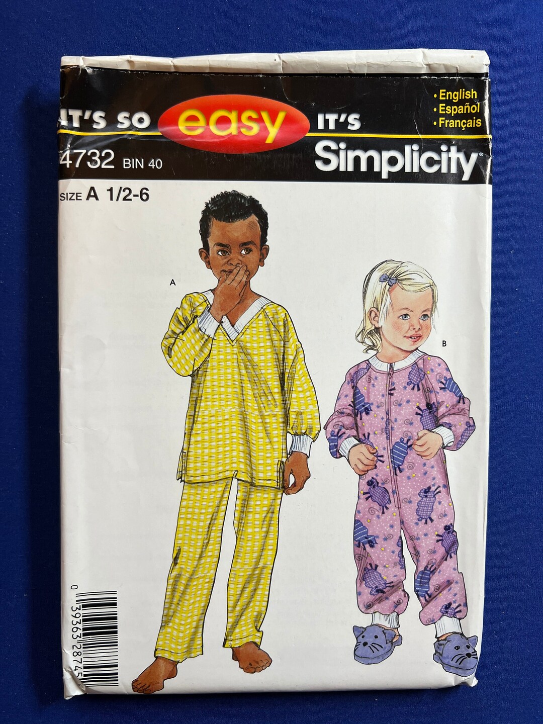 Simplicity Sewing Pattern 4732 Toddlers' and Child's Pajamas Size 1/2-6 ...