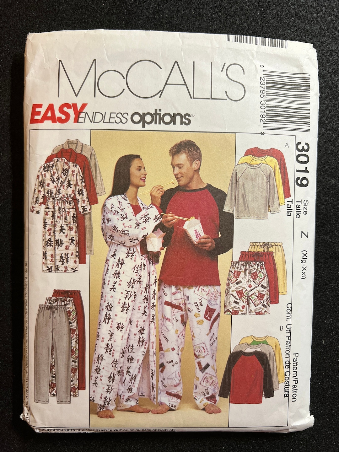 Mccall's Sewing Pattern 3019 Misses Mens Boys Robe Top - Etsy
