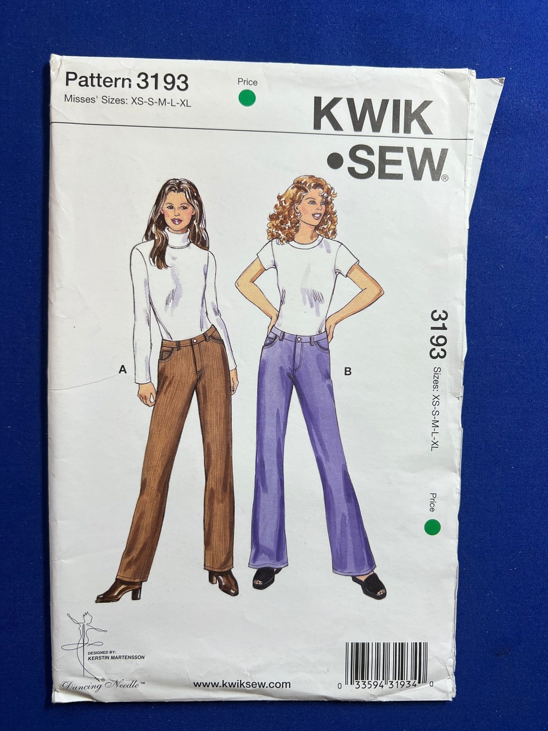 Kwik Sew Sewing Pattern 3193 Size XS-XL Partially Cut to XL - Etsy