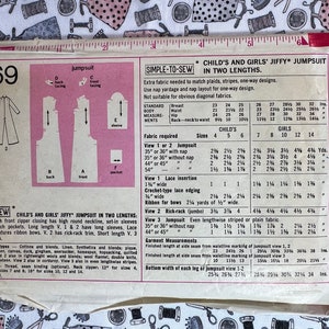 Simplicity Sewing Pattern 8569 Child's and Girls' Jiffy Jumpsuit in Two ...