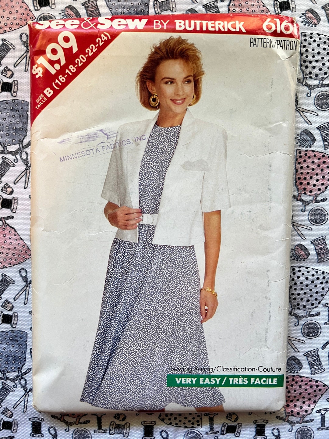 See & Sew Sewing Pattern 6161 Misses' Jacket and Dress Size 16-24 FF ...