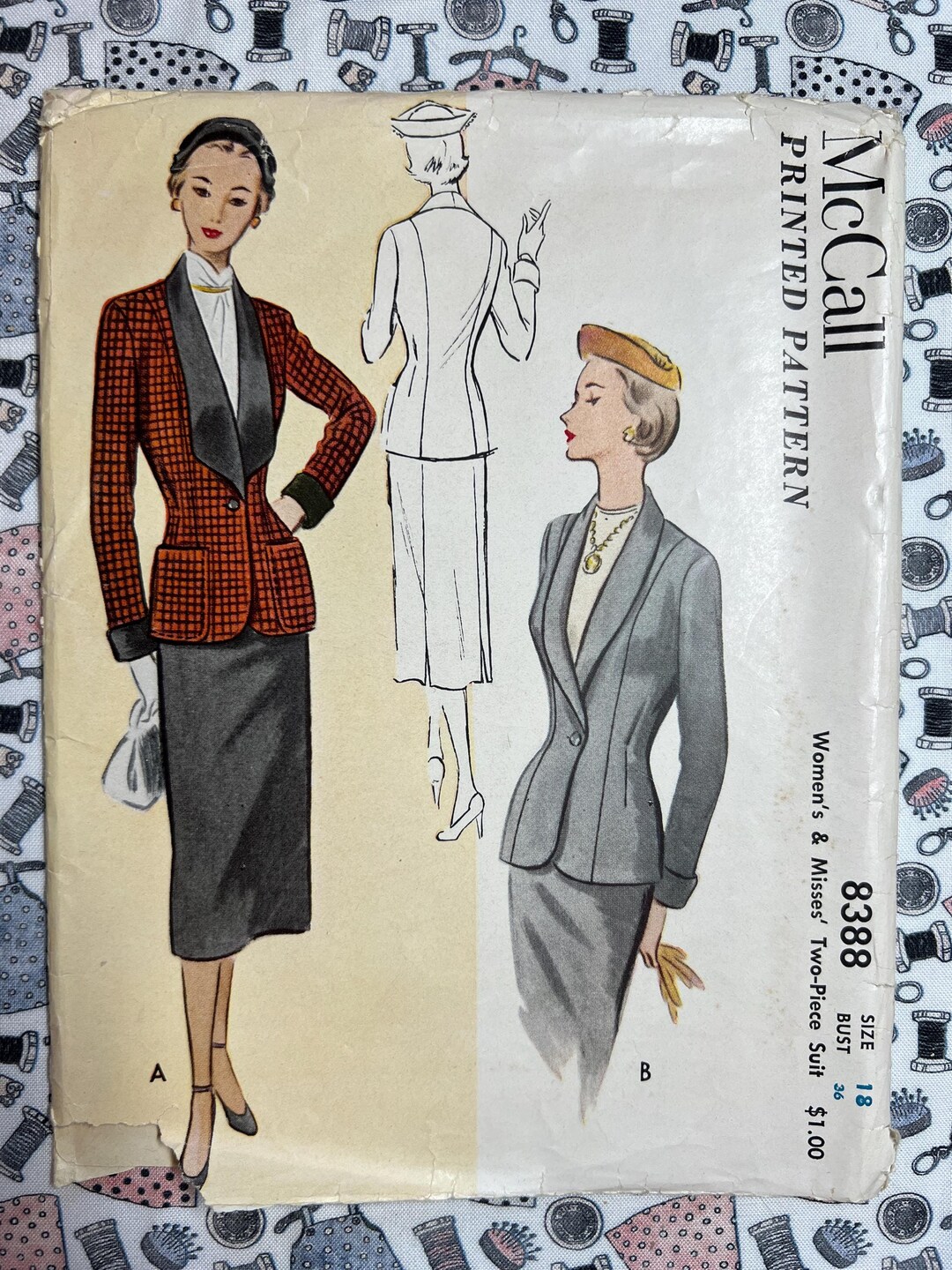 Mccall Sewing Pattern 8388 Women's & Misses' Two-piece Suit Size 18 ...