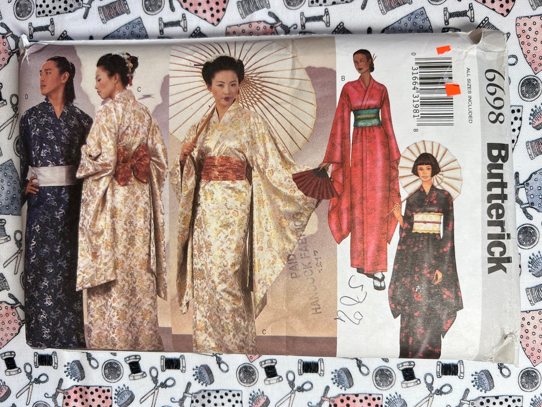 Butterick Sewing Pattern 6698 Adult's Robe Obi & Sash Size XS-XL FF ...