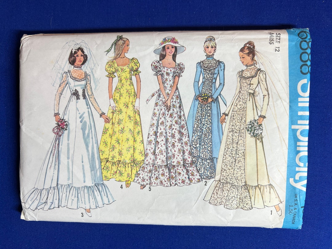 Simplicity Sewing Pattern 6888 Misses Bridal Dress With Detachable ...