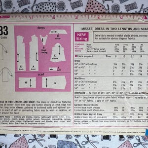 Simplicity Sewing Pattern 8333 Misses' Dress in Two Lengths & Scarf ...