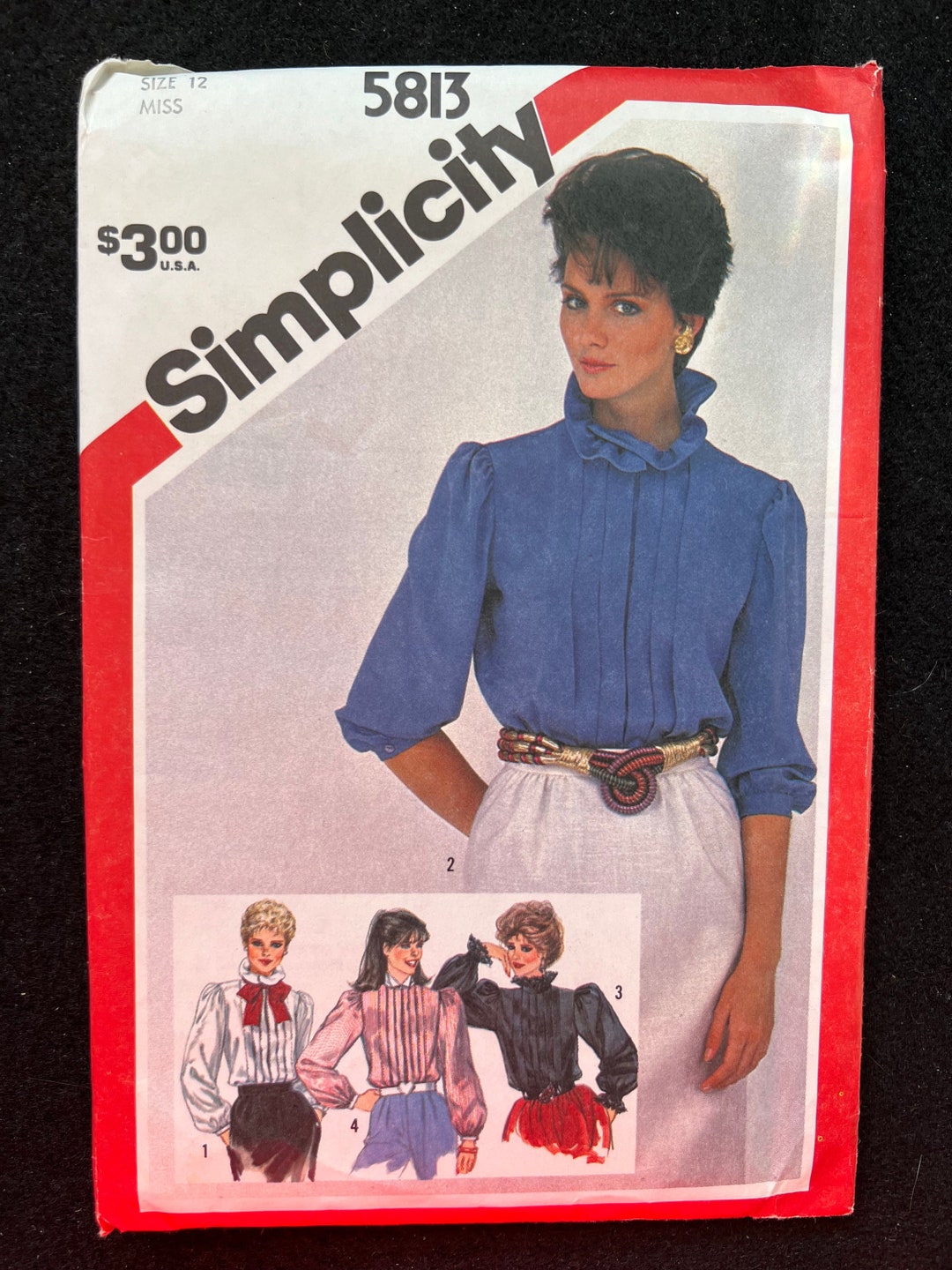 Simplicity Sewing Pattern 5813 Misses Tucked Blouse With Neckline ...