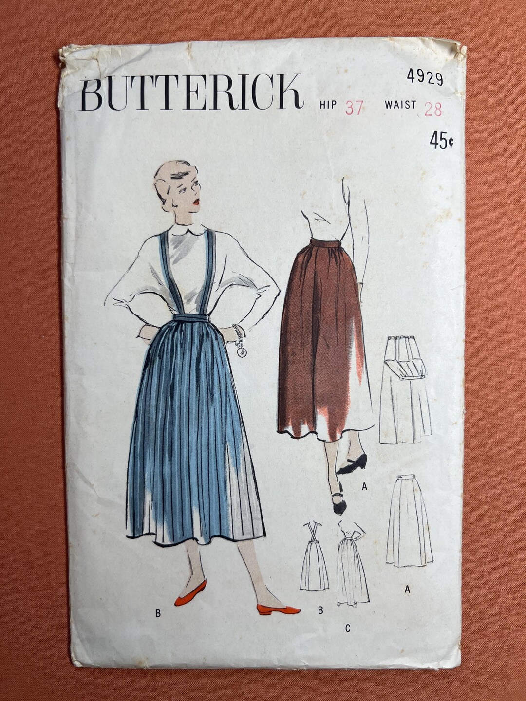 Butterick Pattern 4929 Maternity Skirt Waist 28 Hip 37 - Etsy
