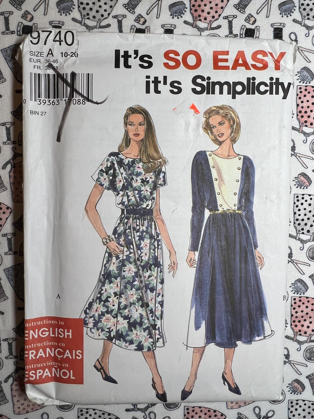 Butterick Sewing Pattern 9740 Misses' Dress Size 10-20 FF UNCUT - Etsy