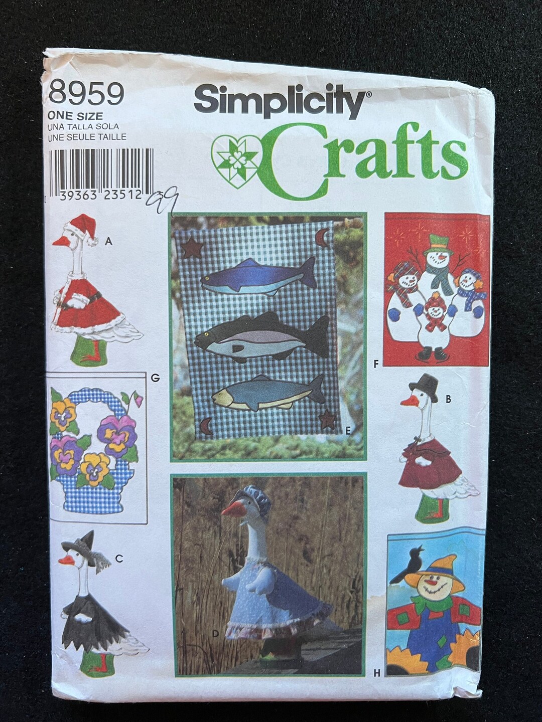 Simplicity Sewing Pattern 8959 Flags and Lawn Geese Clothing FF UNCUT ...