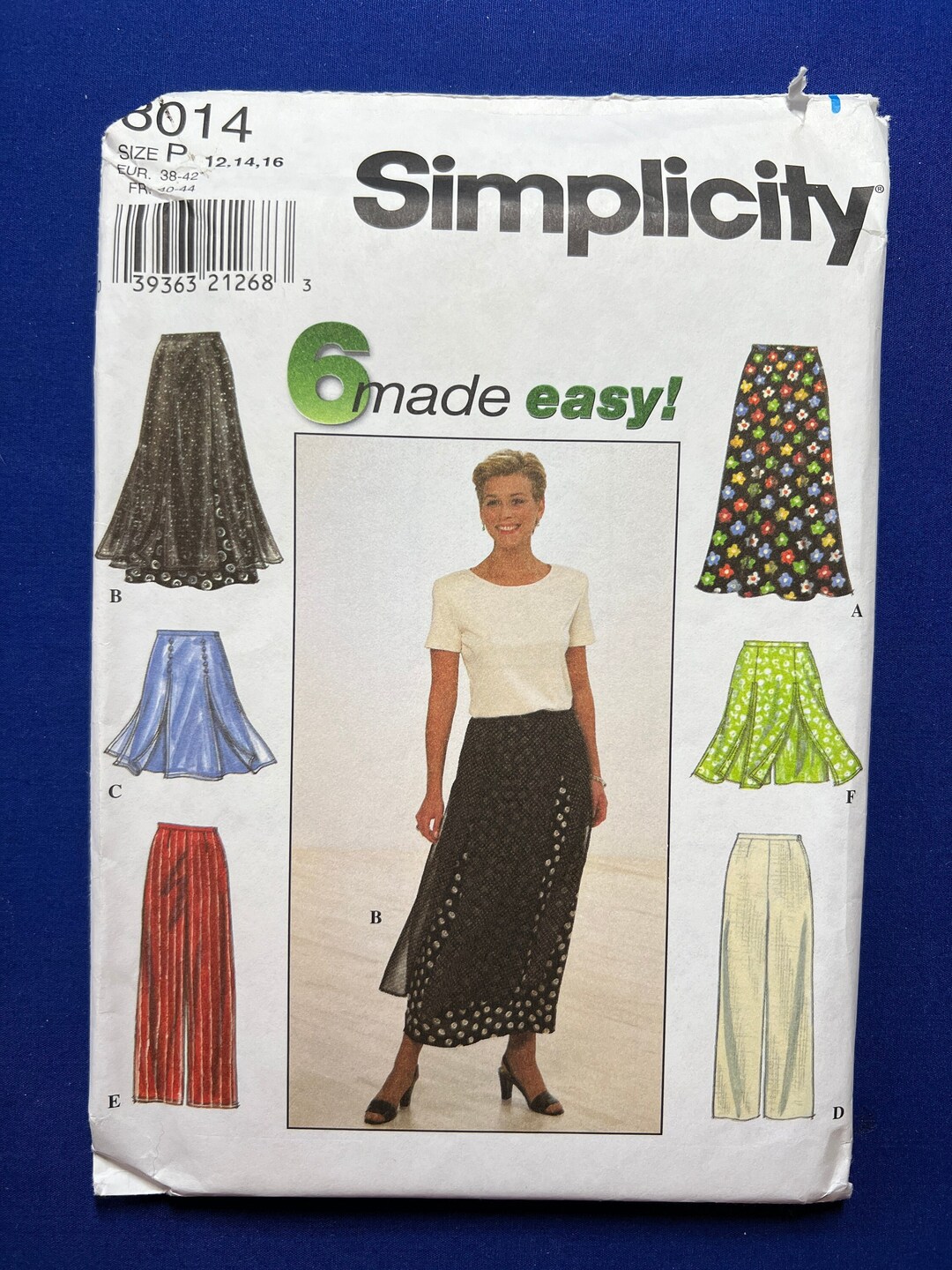 Simplicity Sewing Pattern 8014 Misses' Skirt Pants Shorts Size 12-16 FF ...