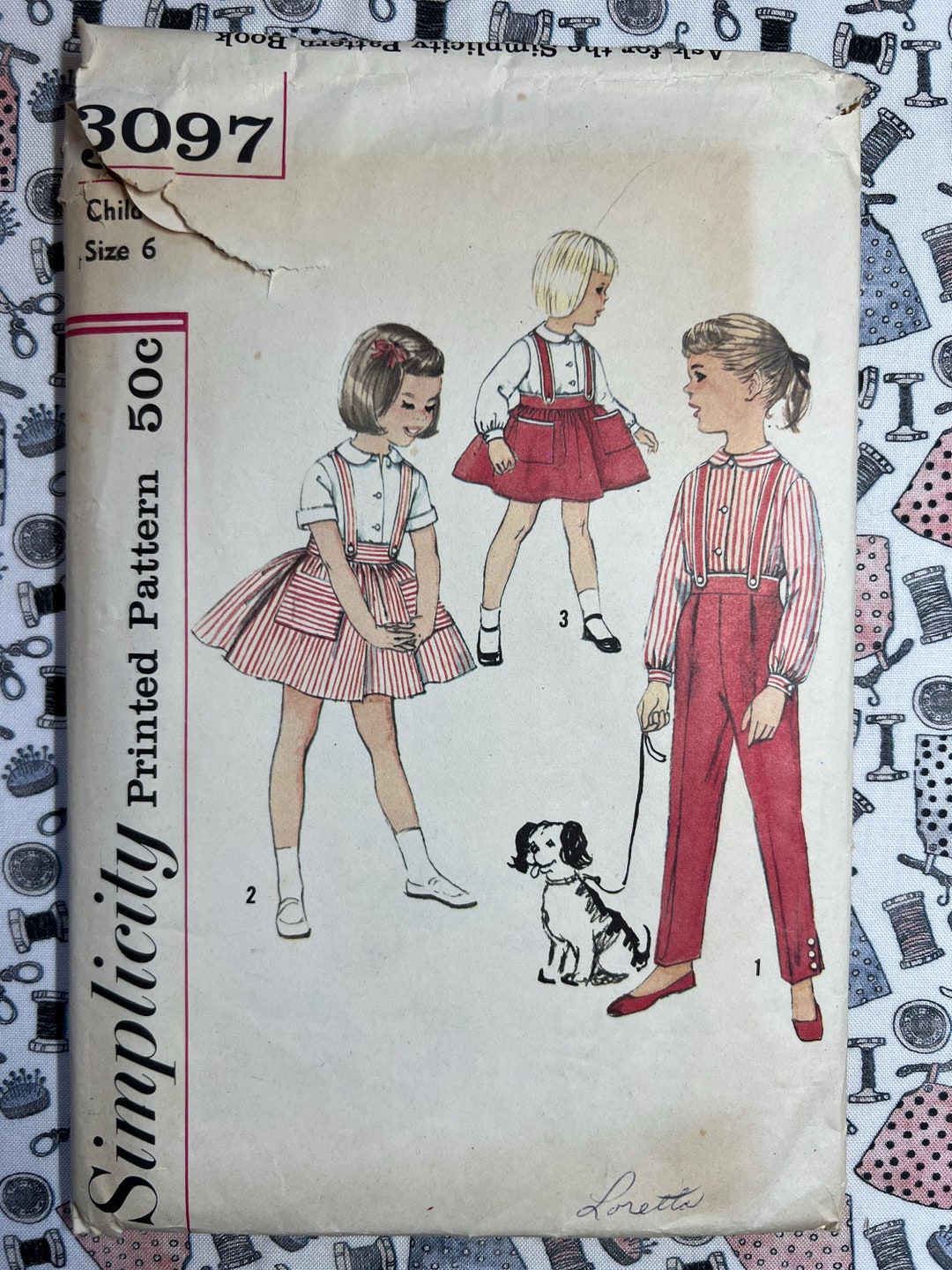Simplicity Sewing Pattern 3097 Child's Blouse Skirt & Pants Size 6 Cut ...