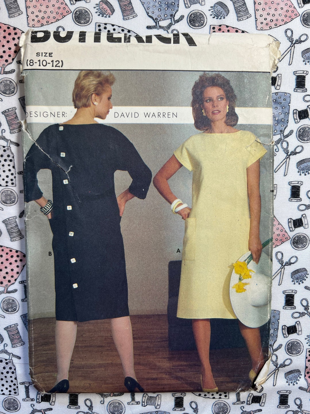 Butterick Sewing Pattern 4995 David Warren Misses' Dress Size 8-12 FF ...