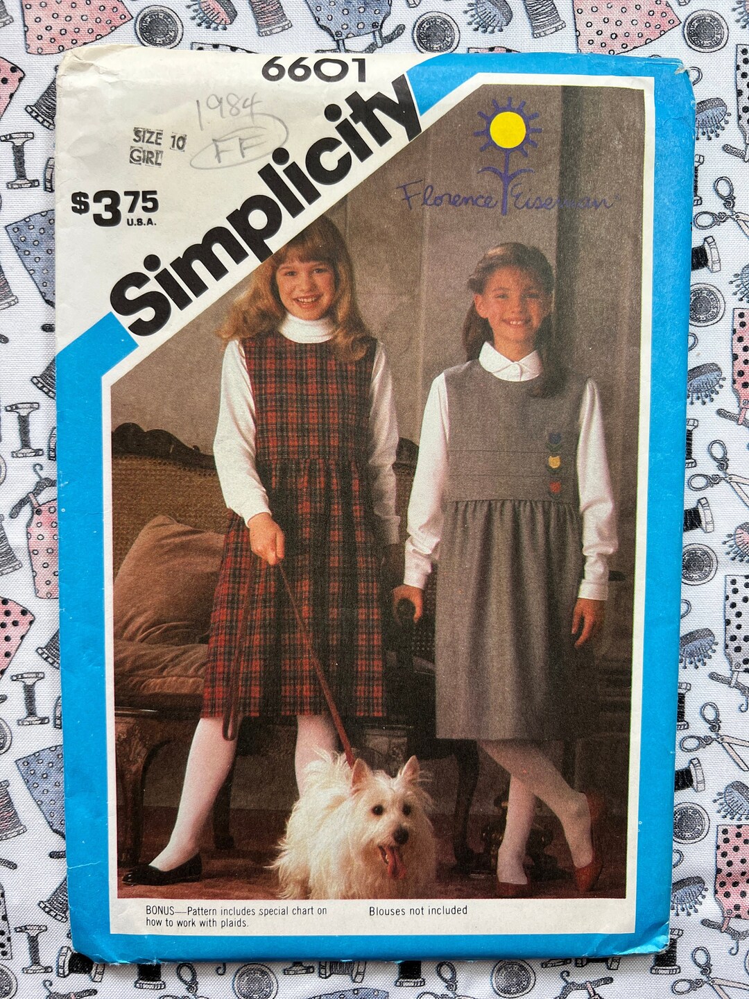 Simplicity Sewing Pattern 6601 Girls' Jumper Size 10 FF UNCUT - Etsy