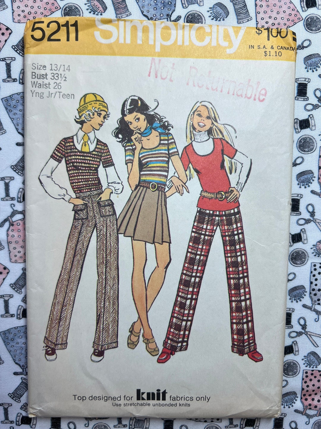 Simplicity Sewing Pattern 5211 Young Juniors'/teens' Pullover Top Pants ...