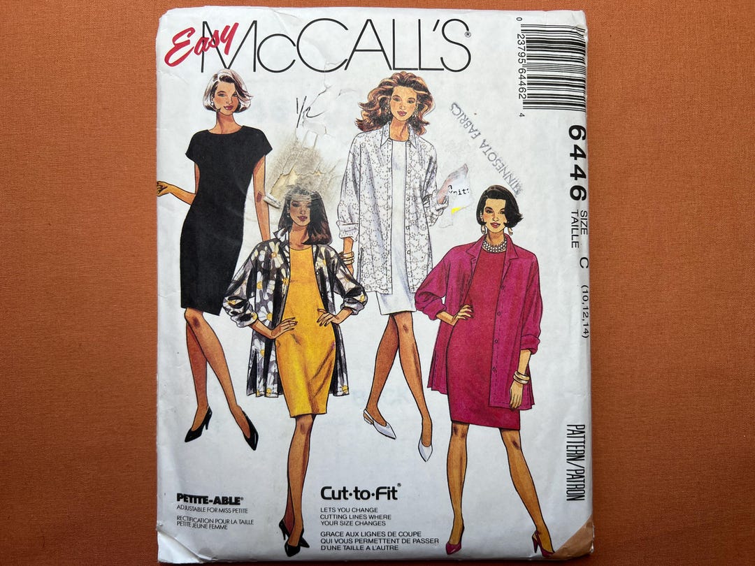 Mccall's Sewing Pattern 6446 Misses Shirt Jacket and Dress Size 10-14 ...