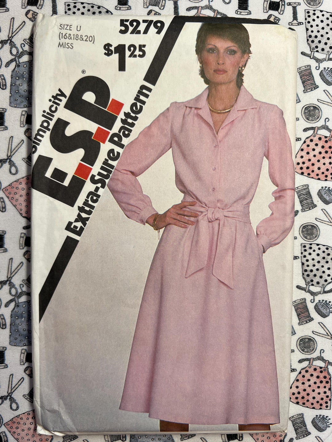 Simplicity Sewing Pattern 5279 Misses' Pullover Shirtdress & Sash Size ...
